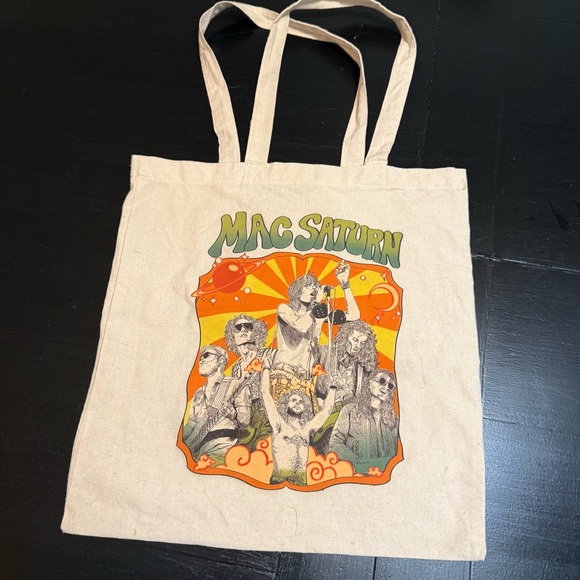 mac saturn | Bags | Mac Saturn Graphic Tote Bag Cream | Poshmark